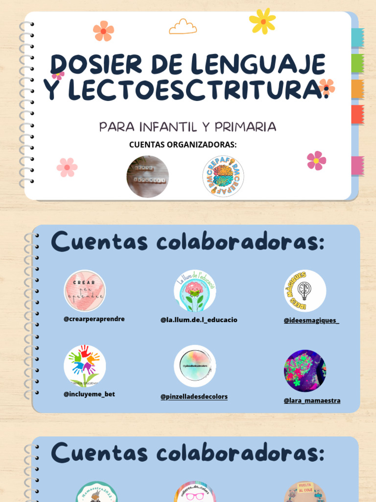 Dossier Lenguaje y Lectoescritura Infantil y Primaria | PDF | Sílaba | Vocal