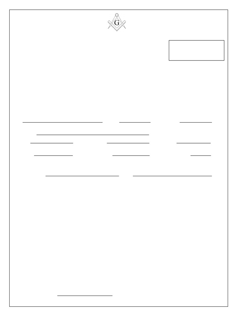 Masonic Lodge Membership Petition Form | PDF | Freemasonry