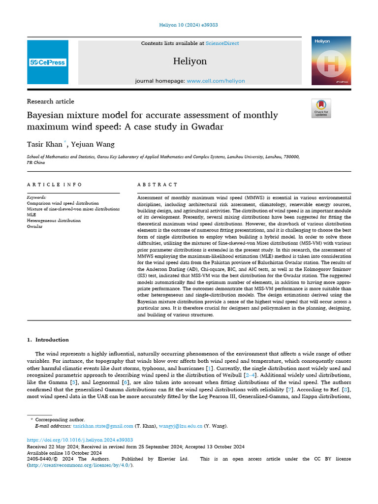 Bayesian Mixture Model For Accurate Assessment Of Monthly Pdf