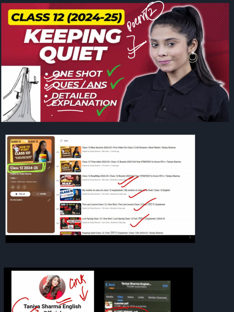 Class 12 Keeping Quiet | PDF