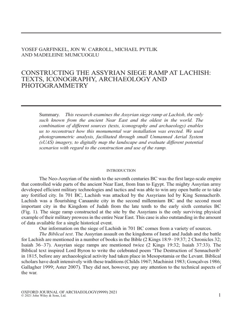 Assyrian Siege Ramp at Lachish: Analysis | PDF | Assyria