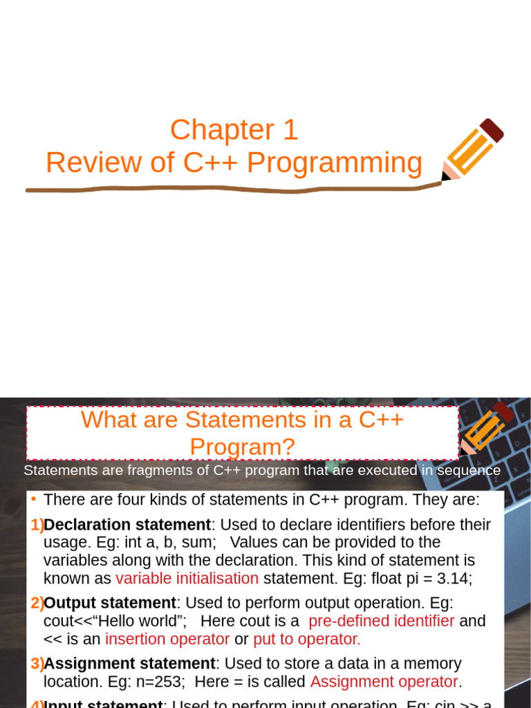 Chapter 1 Review of C++ Programming | PDF | Computing | Software Development