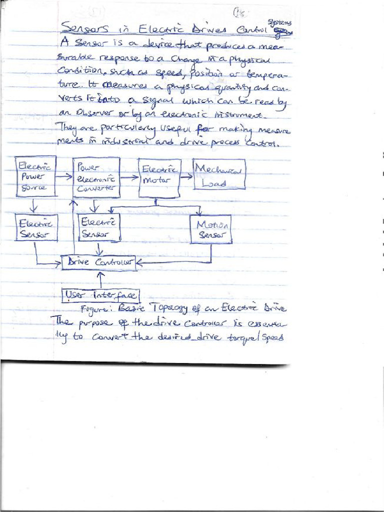 Sensors in Electric Drives System | PDF
