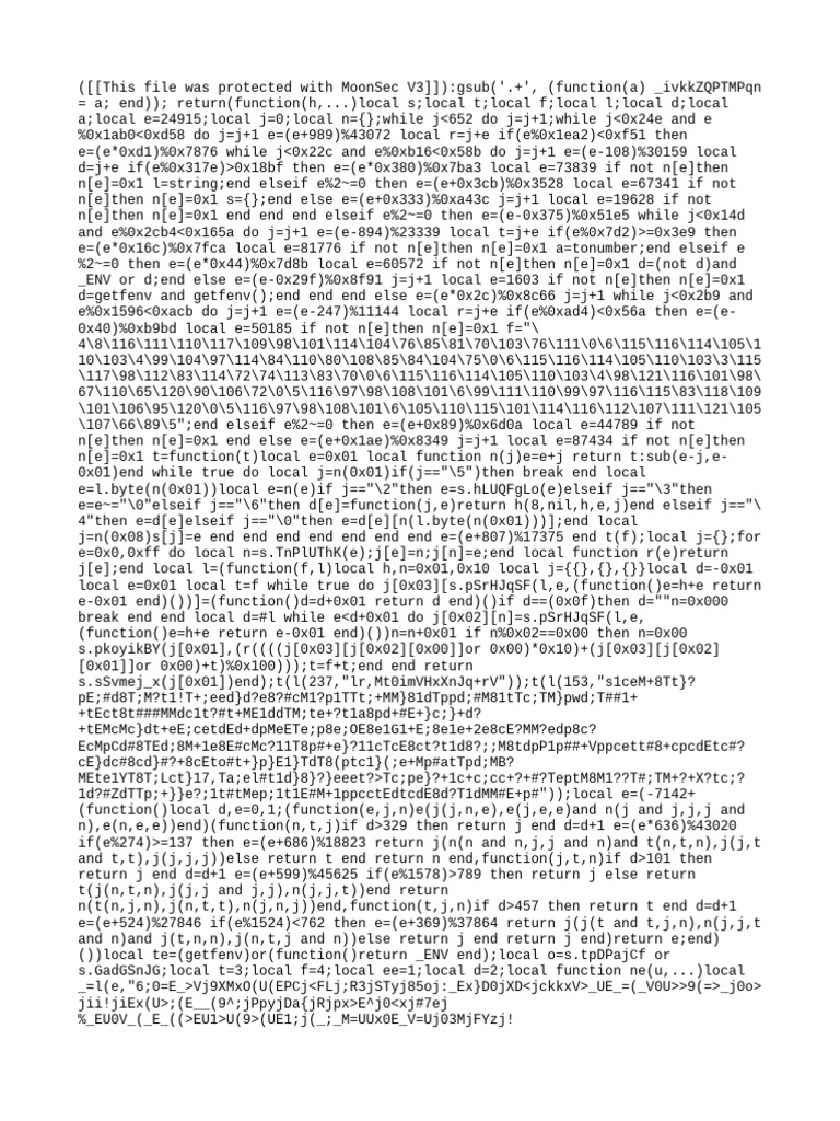 MoonSec V3 Protection Analysis | PDF