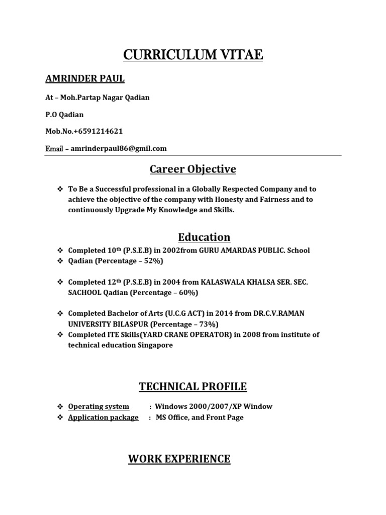 Sodapdf-converted-Amrinder Paul CV 1 2 | PDF