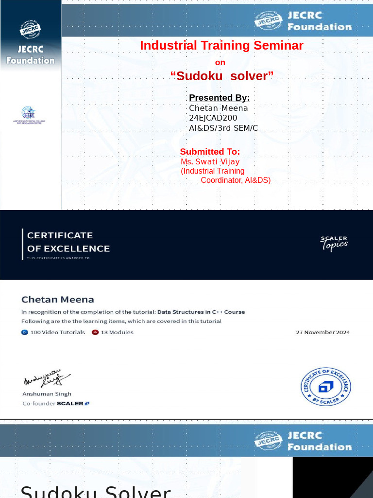 C++ Sudoku Solver Seminar | PDF | Computer Programming | Applied Mathematics