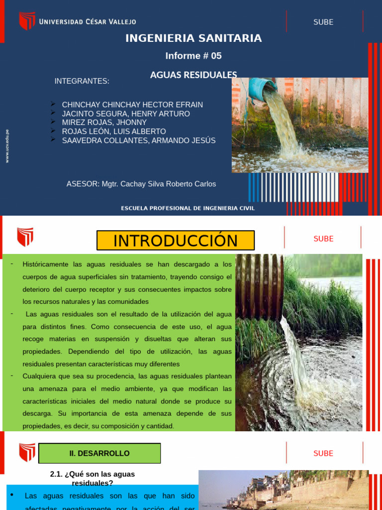 DIAPO Informe 5 - AGUA RESIDUALES (Autoguardado) | PDF | Tratamiento de aguas residuales | Aguas ...