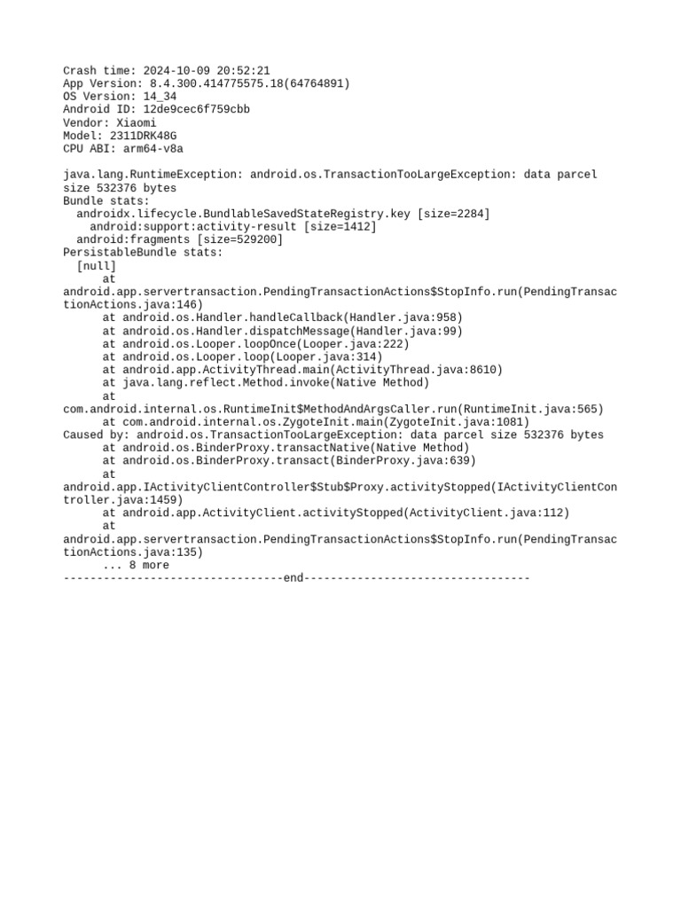 Android App Crash Analysis | PDF