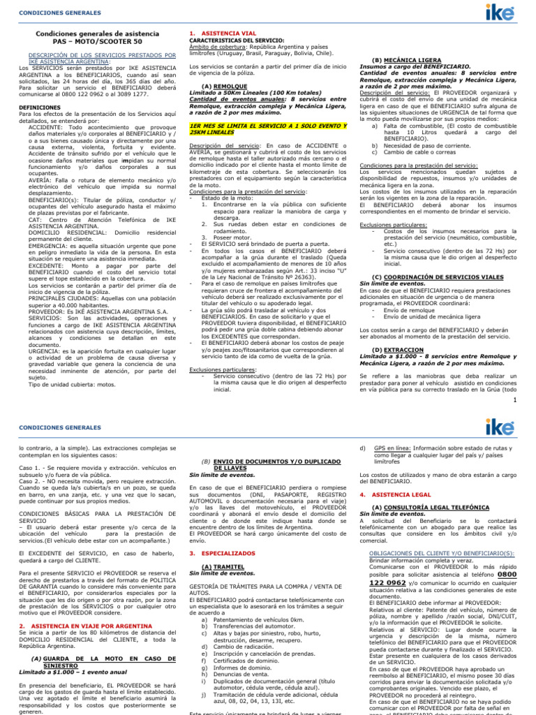 Cpndiciones Generales de Ike | PDF | Póliza de seguros | Neumático