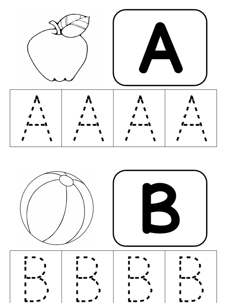 Finger Paint Tracing Alphabets A - Z | PDF