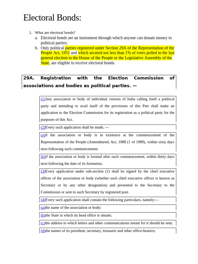 Electoral Bonds | PDF | Elections | Accountability