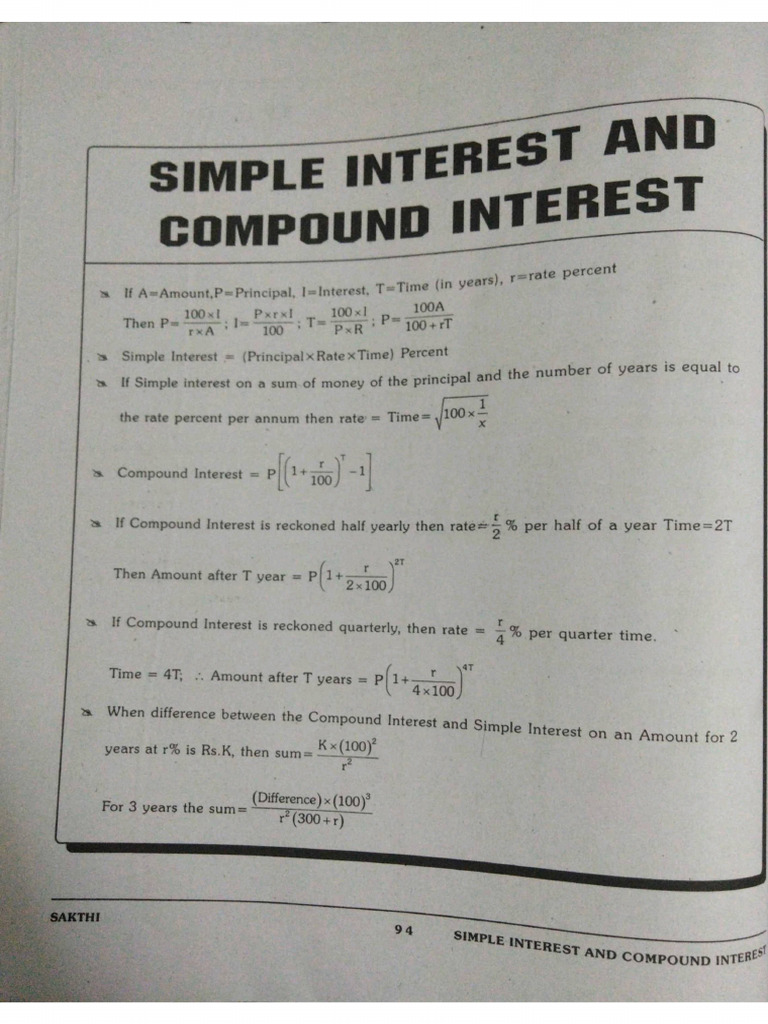 9.simple and Compound Interest MCA | PDF