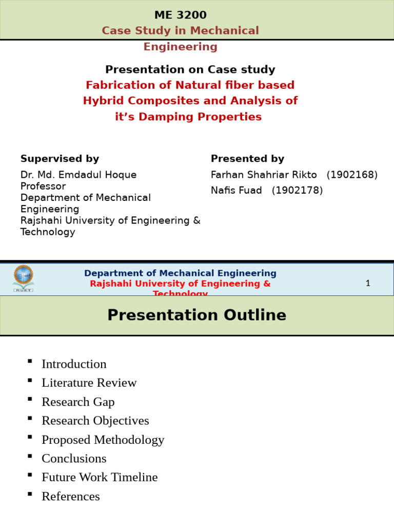 Case Study Final Presentation | PDF | Composite Material | Materials