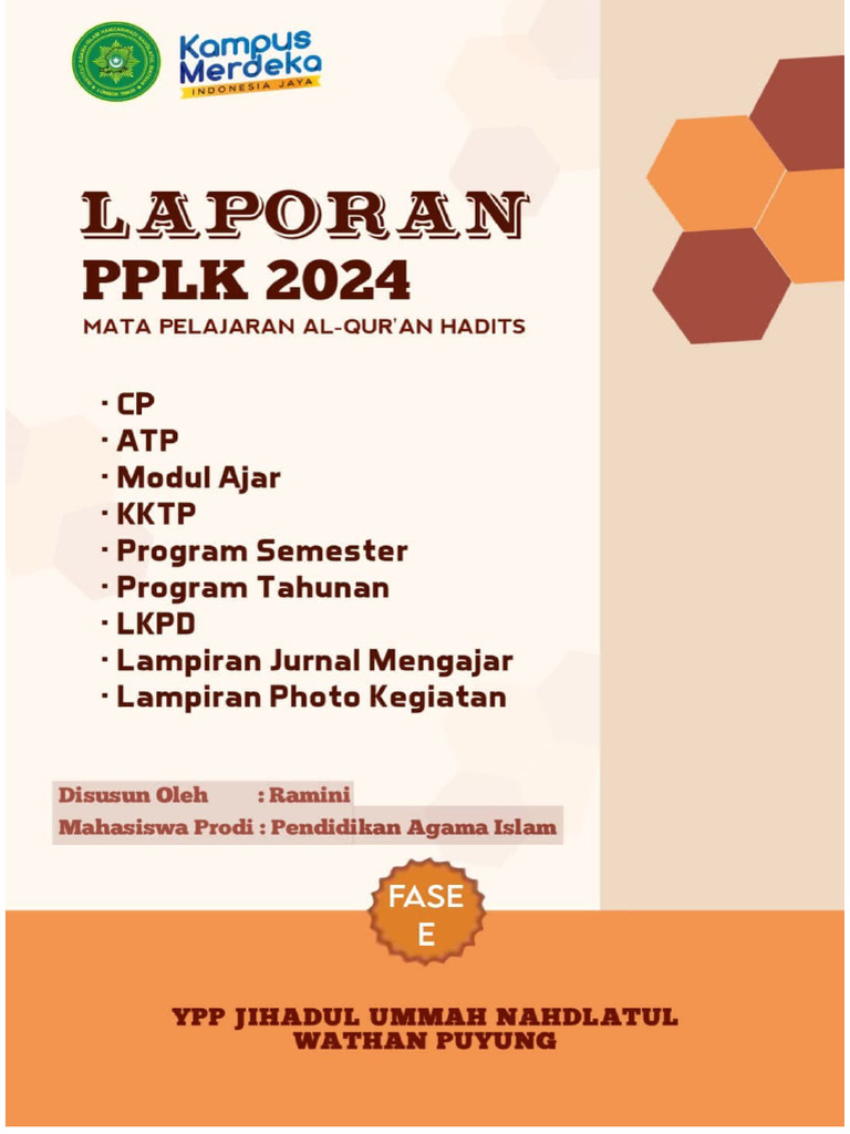 Laporan PPLK Al-Qur'an Hadis 2024 | PDF