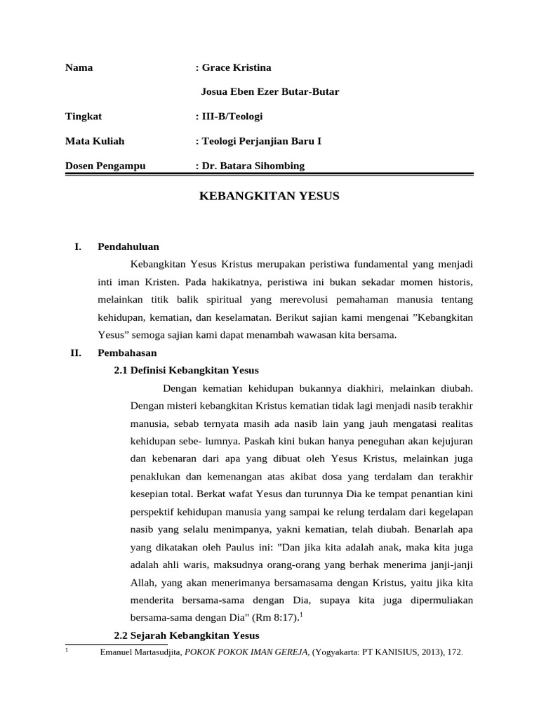 Teologi PB - III-B - Kel Last | PDF