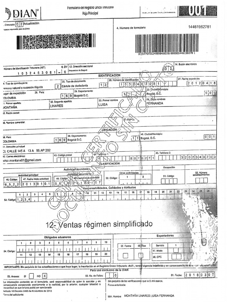 Rut - Bodegon Criollo - Luisa Fernanda Montaña | PDF