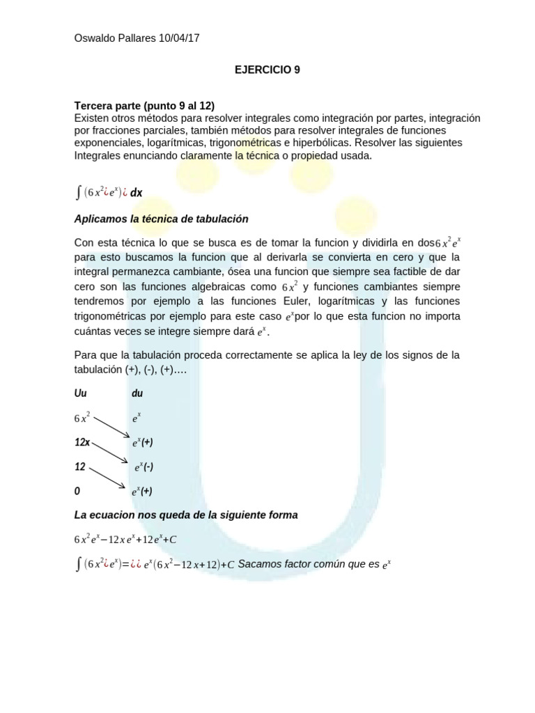 Ejercicio 9 | PDF