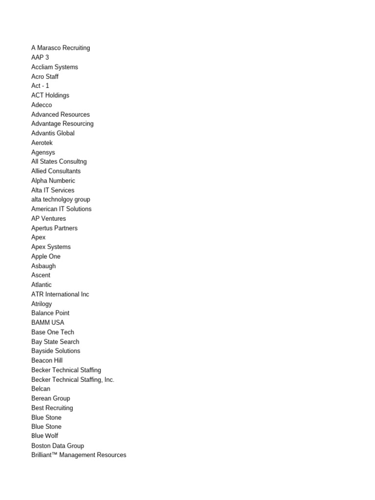 Updated Vendor Companies | PDF