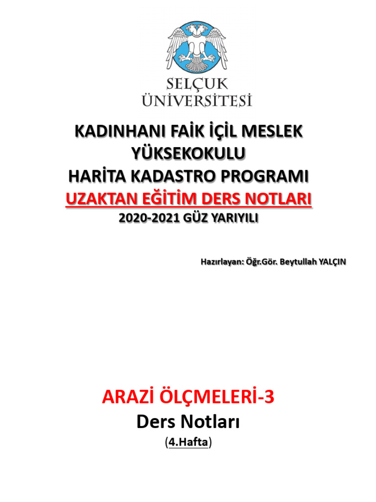 4.hafta Arazi̇ 3 | PDF