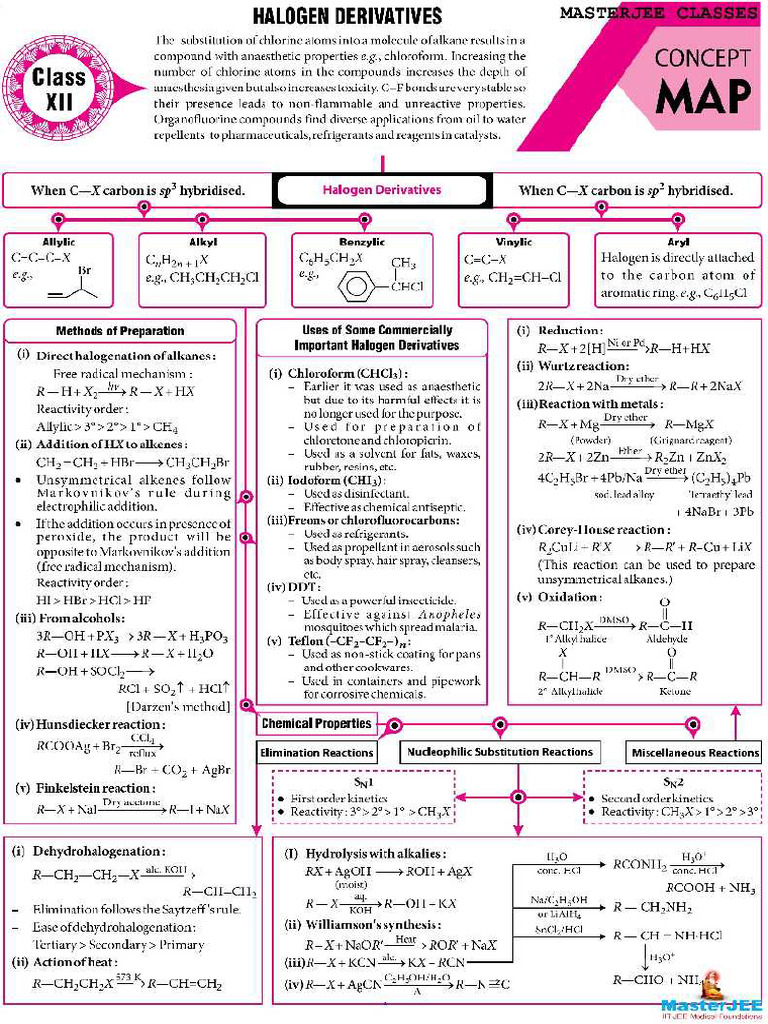Class 12 Halogen Derivatives | PDF