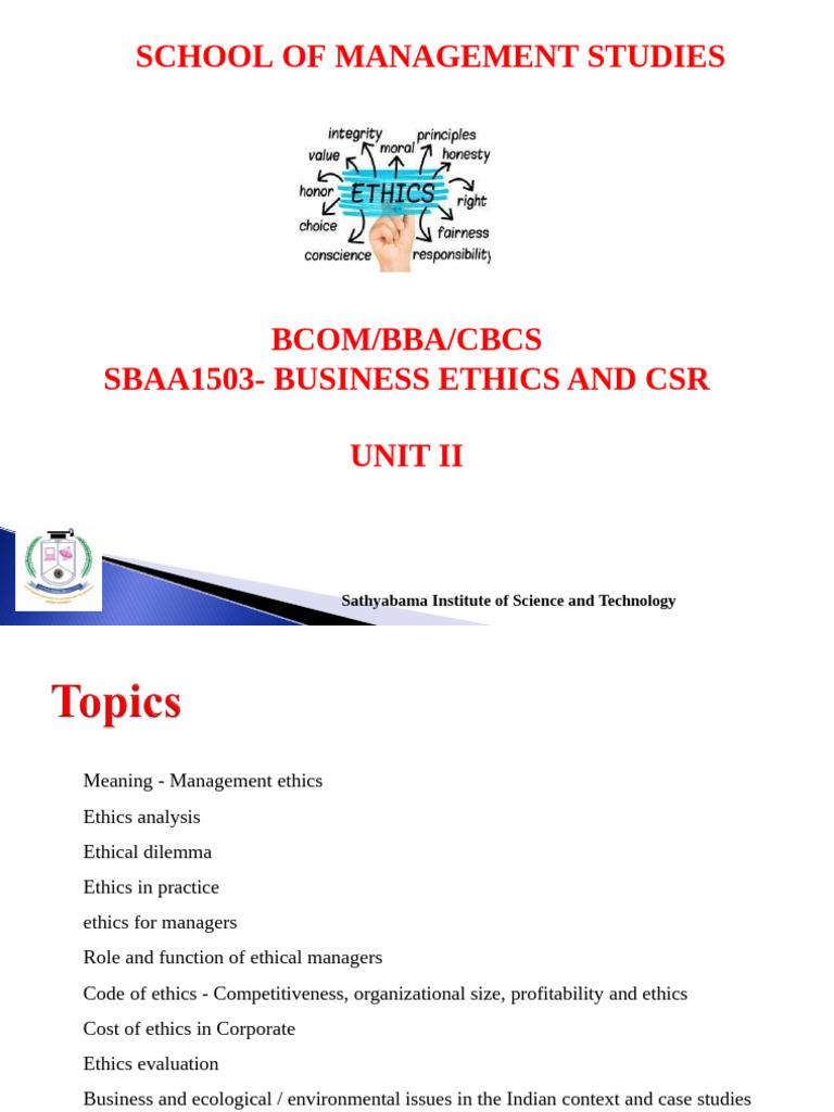 Business Ethics & CSR Guide | PDF | Risk | Environmental Degradation