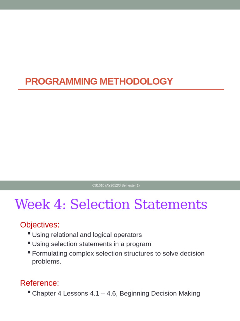 Chapter4Control Statements Nva | PDF | Boolean Data Type | Integer (Computer Science)