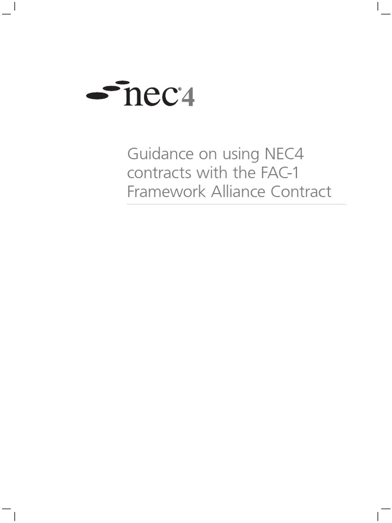 NEC4_FAC-1-Guidance-Notes | PDF | Business