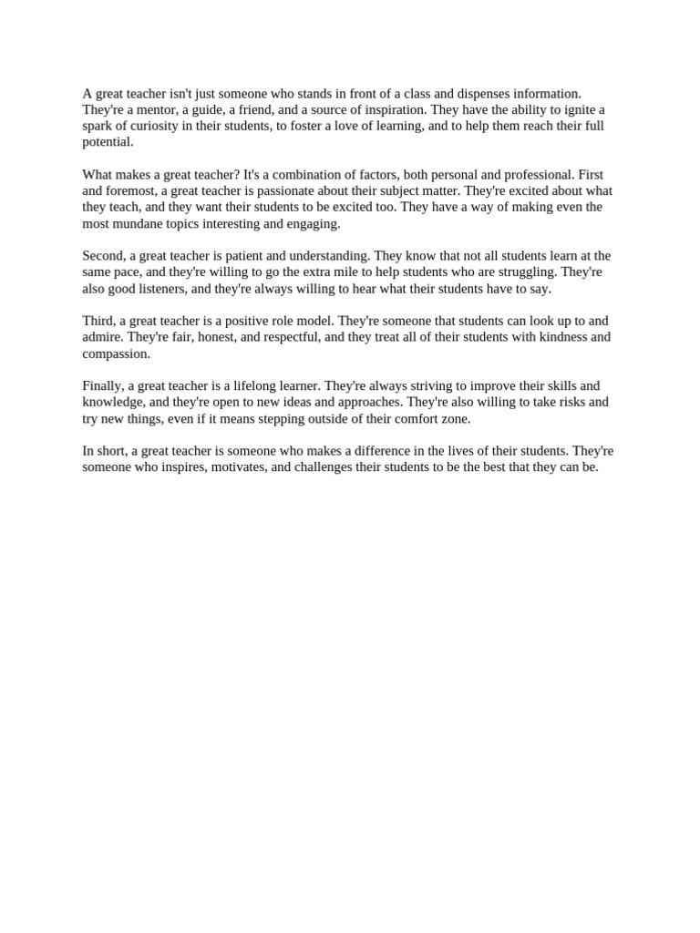 3 - A Great Teacher | PDF