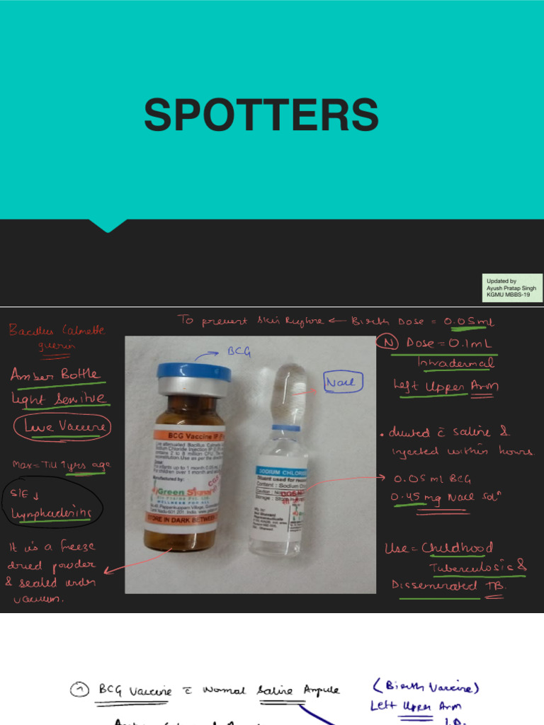 PSM Spotting - 240614 - 082604 | PDF | Syringe | Medical Specialties