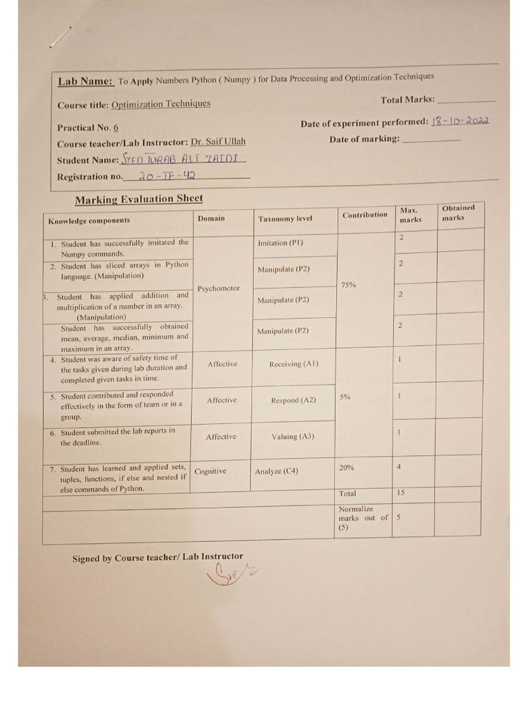 OT Lab 06 Handwritten | PDF