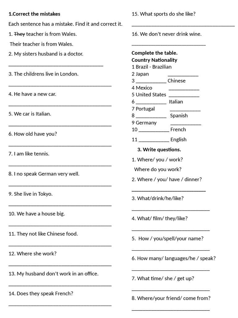 beginner pre-test2 | PDF | Linguistics | Languages