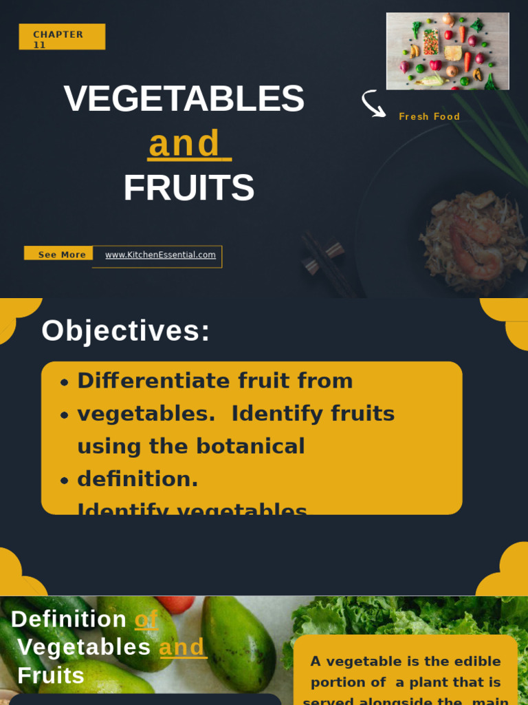 Understanding Vegetables and Fruits | PDF | Vegetables | Fruit