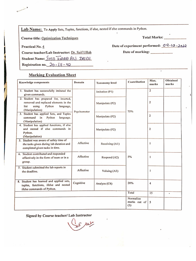 OT Lab 4 Handwritten | PDF