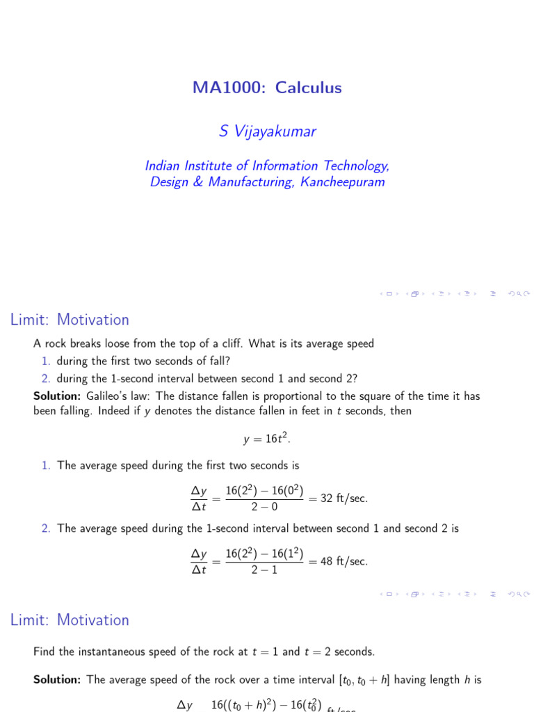 02 Limit Continuity Differentiation | PDF | Derivative | Speed