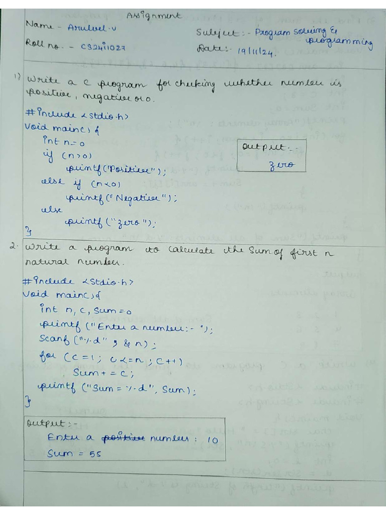 Programming Questions 1st Sem | PDF