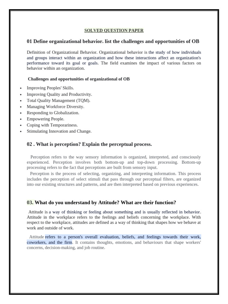 MOB 1st Sem 2021 (Repeaters) | PDF | Perception | Attitude (Psychology)