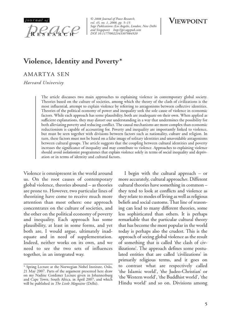 Understanding Global Violence Factors | PDF | Violence | Poverty