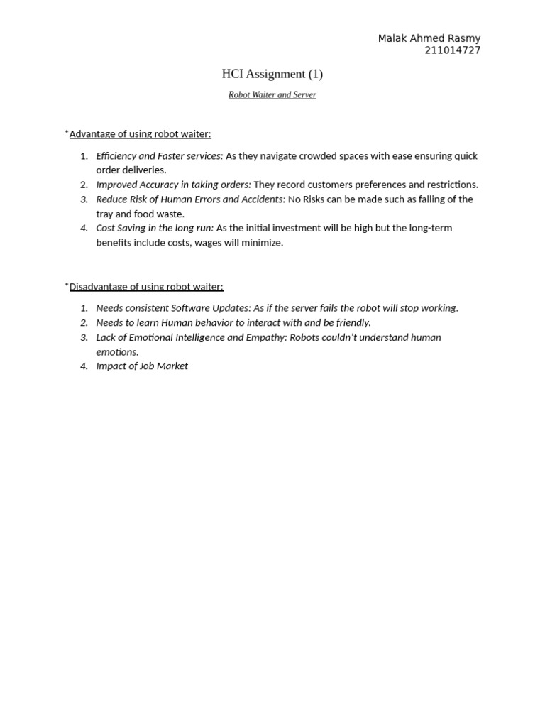 HCI Assignment | PDF