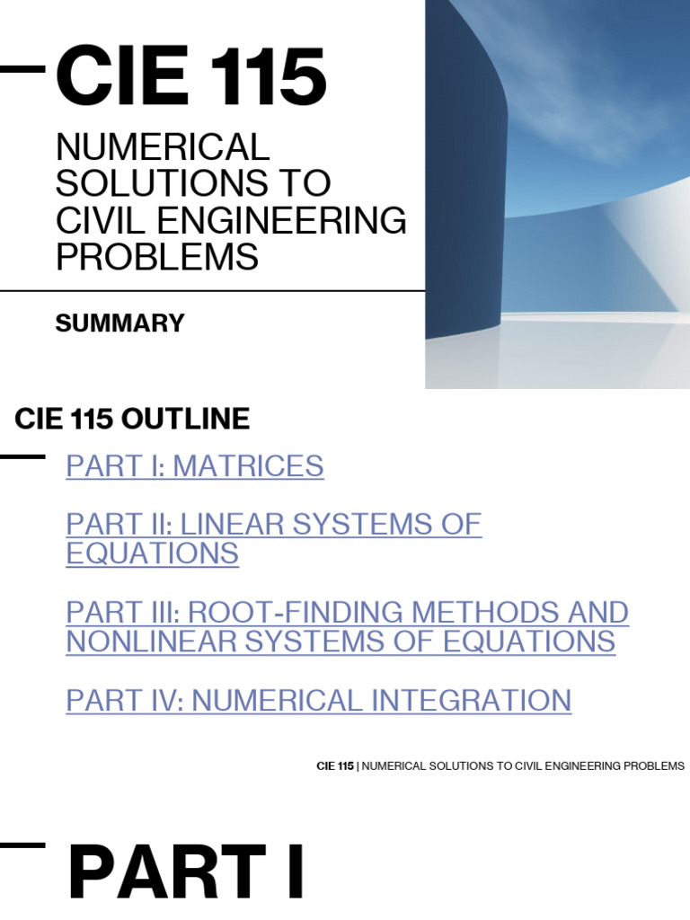 Civil Engineering Numerical Methods | PDF | Matrix (Mathematics) | System Of Linear Equations
