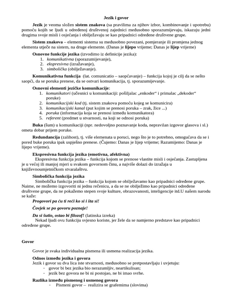 II Bosanski Jezik | PDF