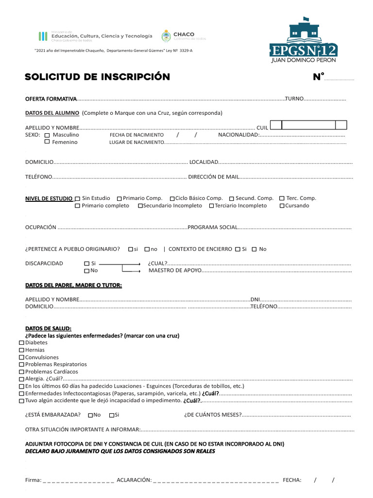 Inscripcion 2021 Epgs 12 | PDF | Causas de la muerte | Enfermedades y trastornos