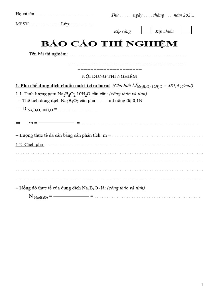 CH3318 Bao Cao Thi Nghiem | PDF