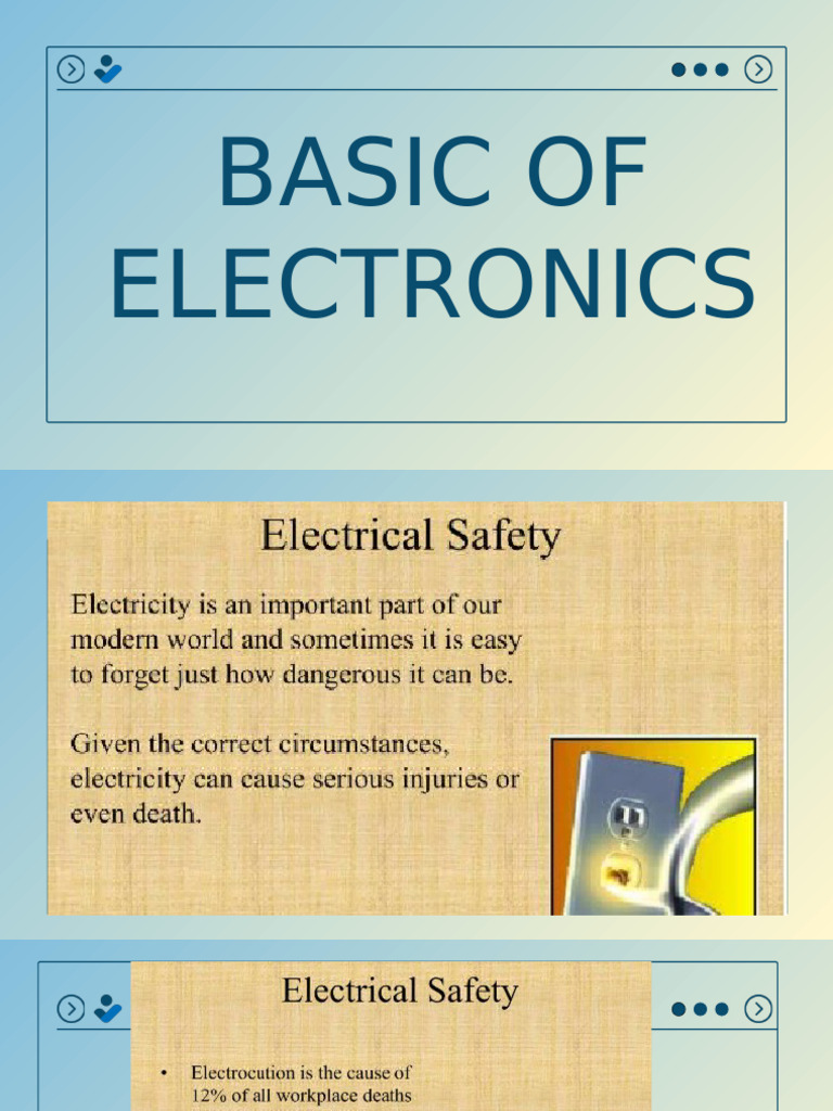 Basic Electronics | PDF | Switch | Series And Parallel Circuits