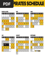 2026 Pirates Game Schedule March-April | PDF