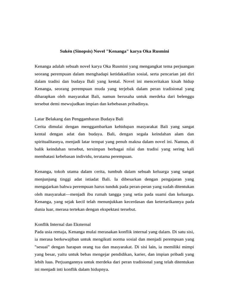 SUKEN NOVEL KENANGA | PDF