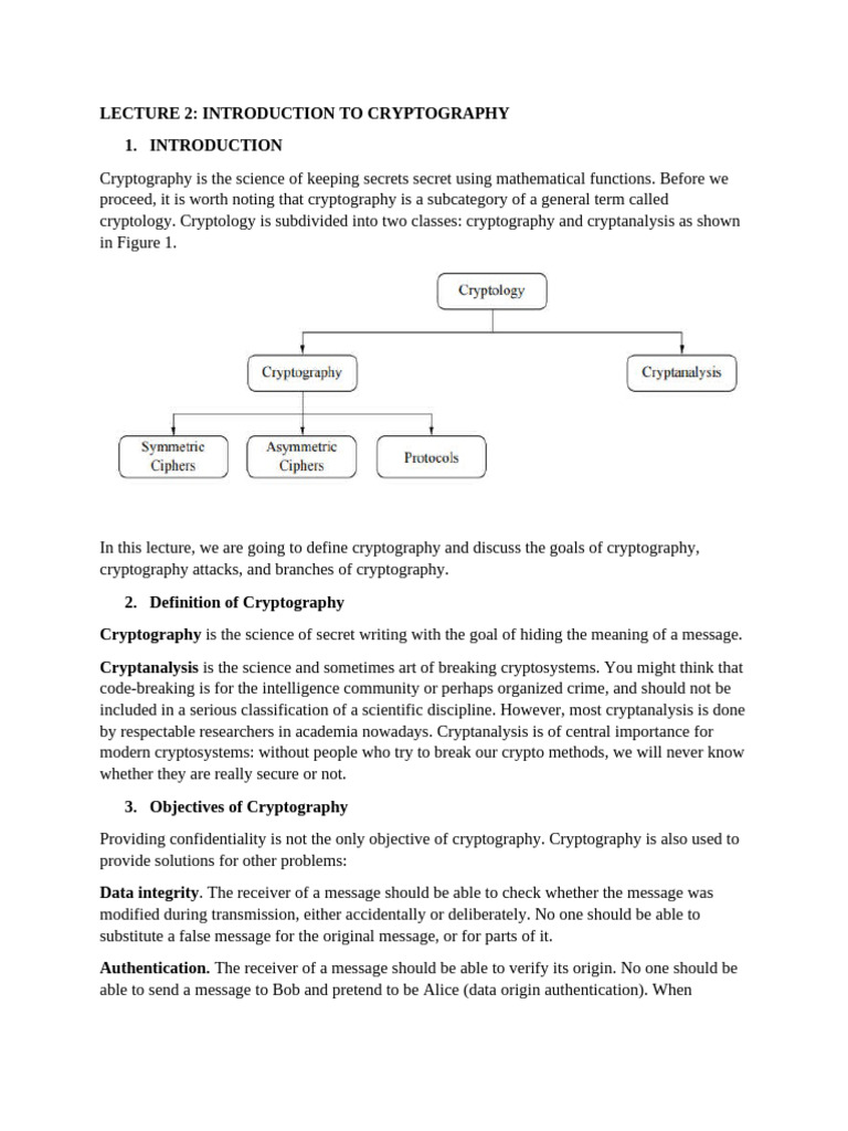 Lecture 2 Introduction Cryptography (1) | PDF | Cryptography | Public ... Lecture 2 Introduction Cryptography (1) | PDF | Cryptography | Public ...