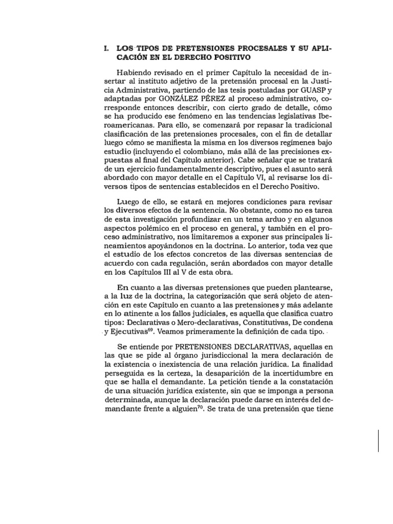 Tipos de Pretensiones y Efectos Generales de Las Sentencias | PDF ...