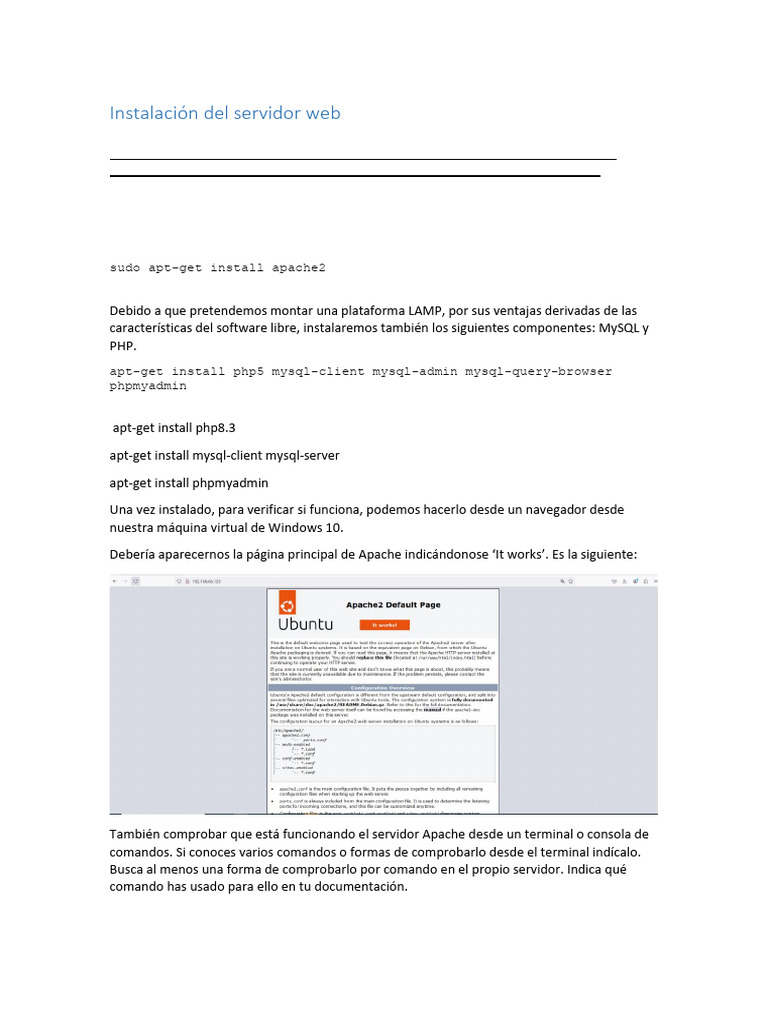 PRACTICA 1 Apache | PDF | Servidor HTTP Apache | Archivo de computadora