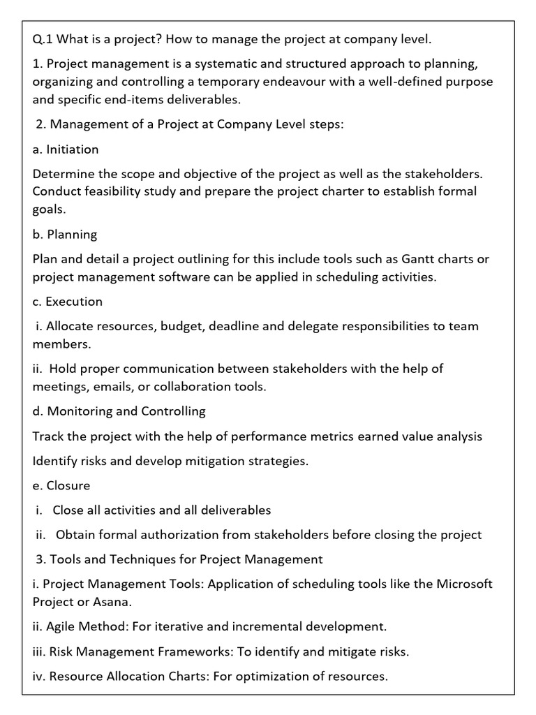 pm part 1 | PDF | Project Management | Goal