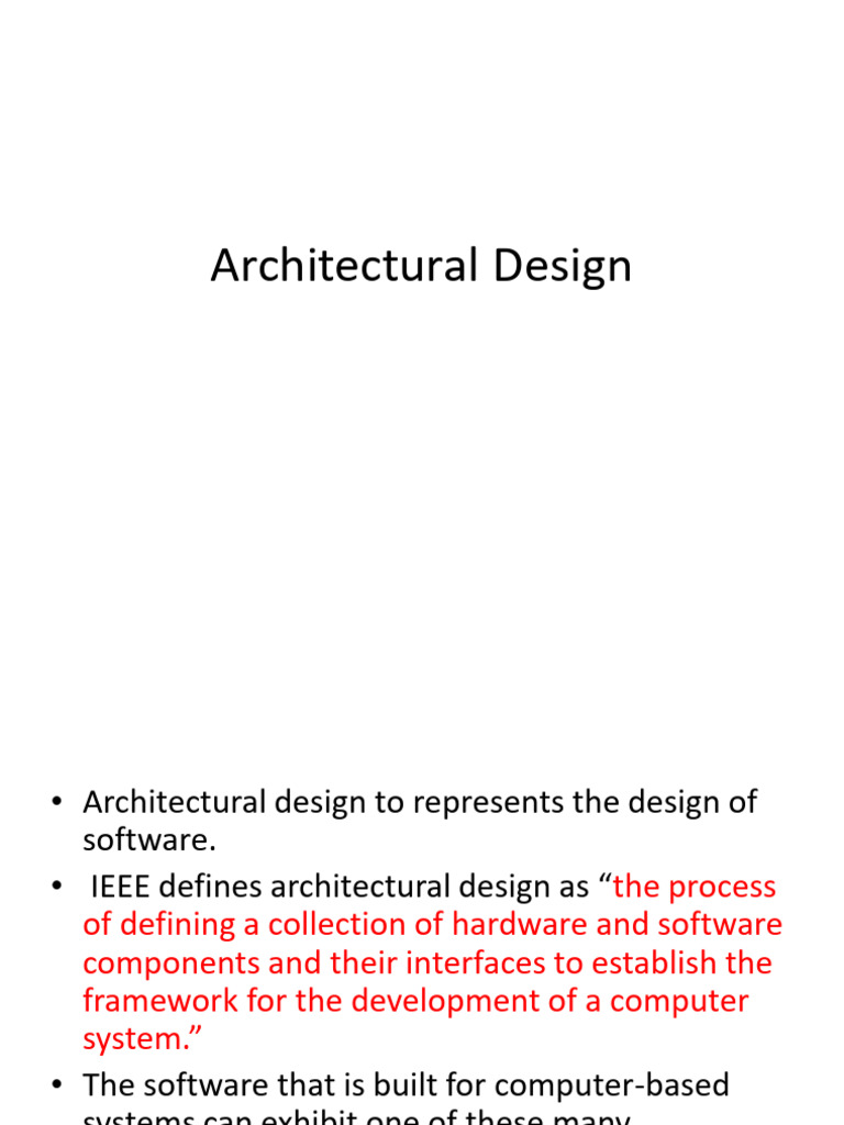 Unit 3 - Architectural Design - Styles | PDF | Databases | Object (Computer Science)